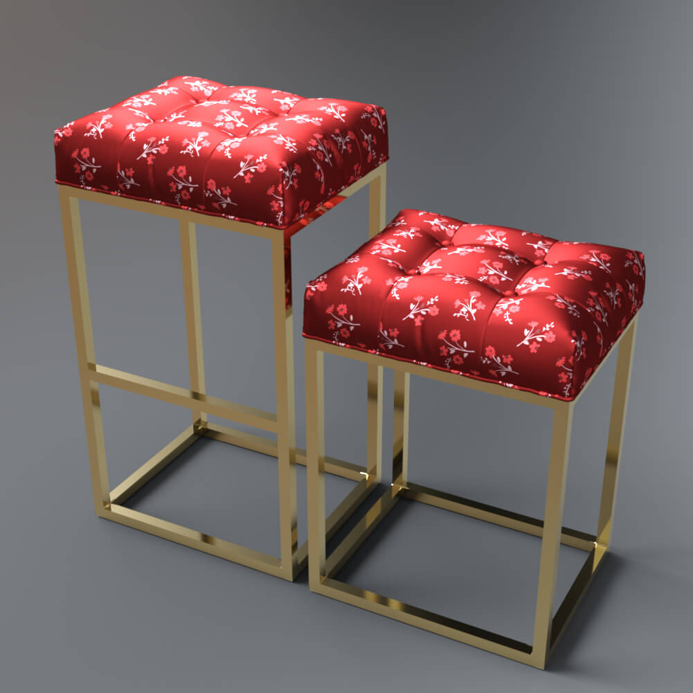 Master Stool 45 3D Render, Digital Art by AQ3D