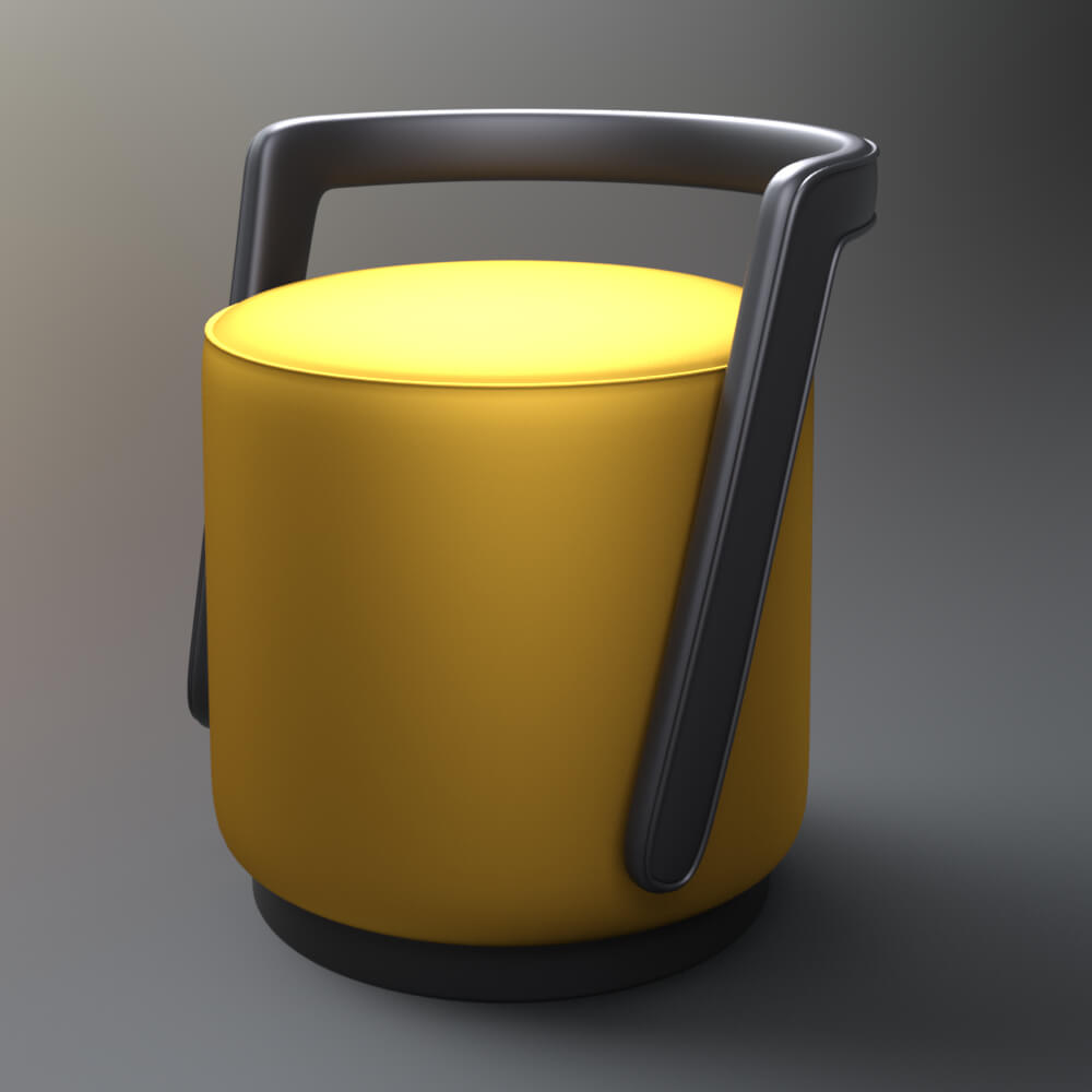 Master Stool 48 3D Render, Digital Art by AQ3D