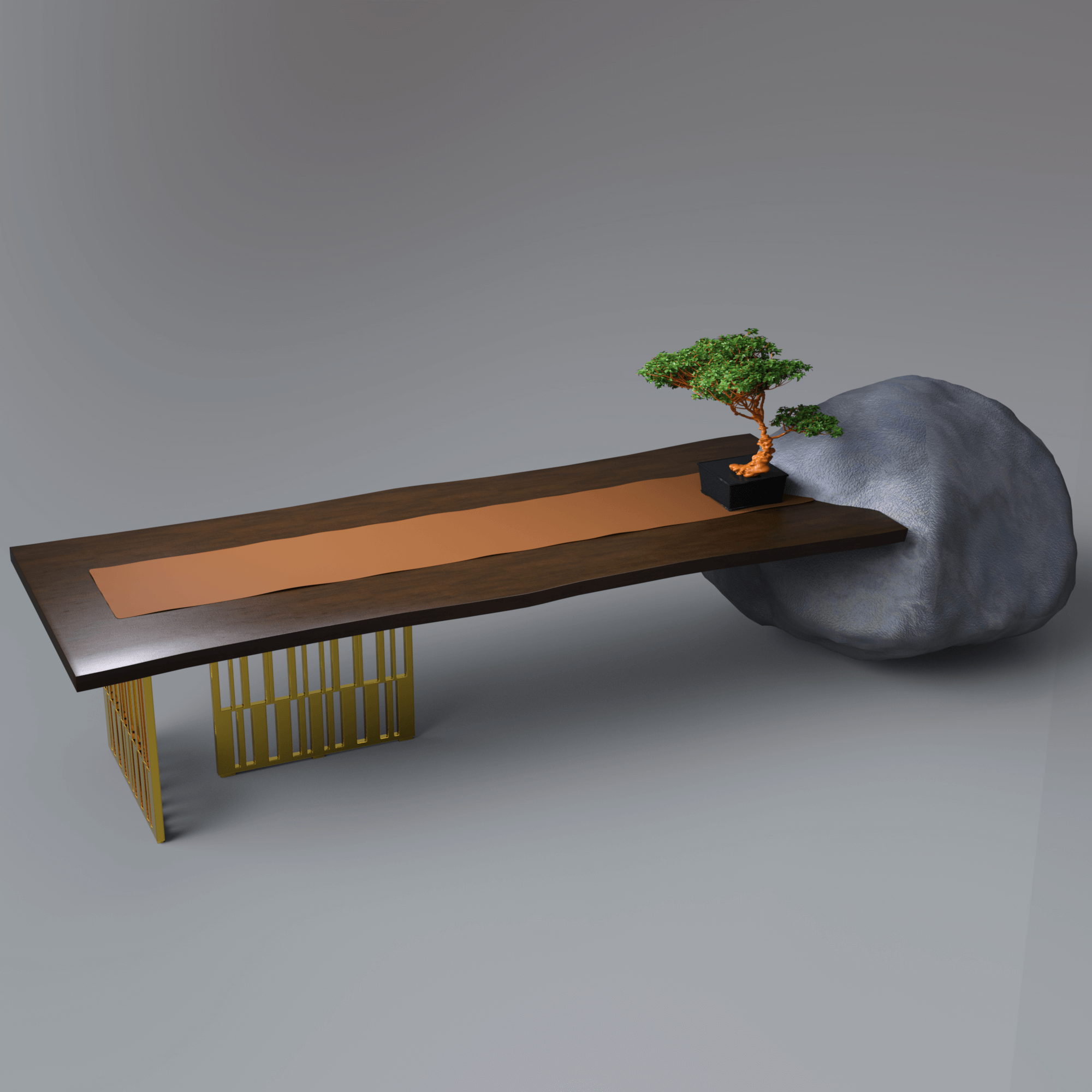 Master Tea Table 2 3D Render, Digital Art by AQ3D