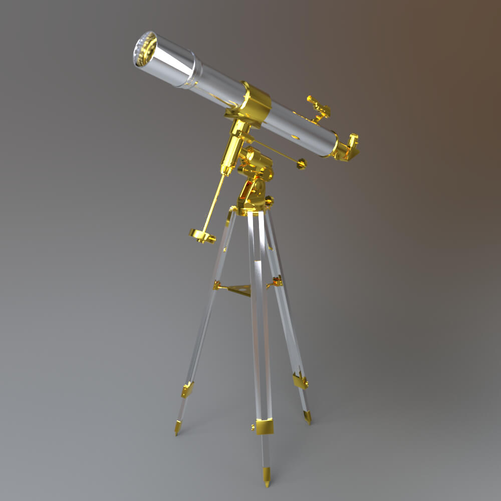 Master Telescope 3D Render, Digital Art by AQ3D