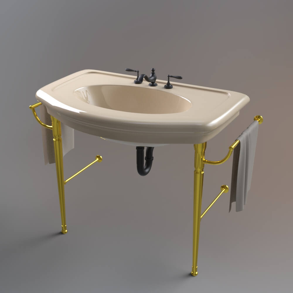 Master Wash Basin 3D Render, Digital Art by AQ3D