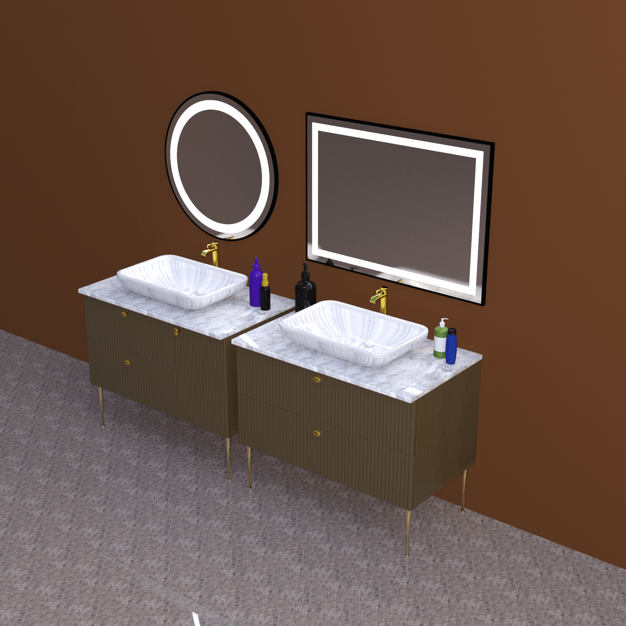 Master Wash Basin 3D Render, Digital Art by AQ3D