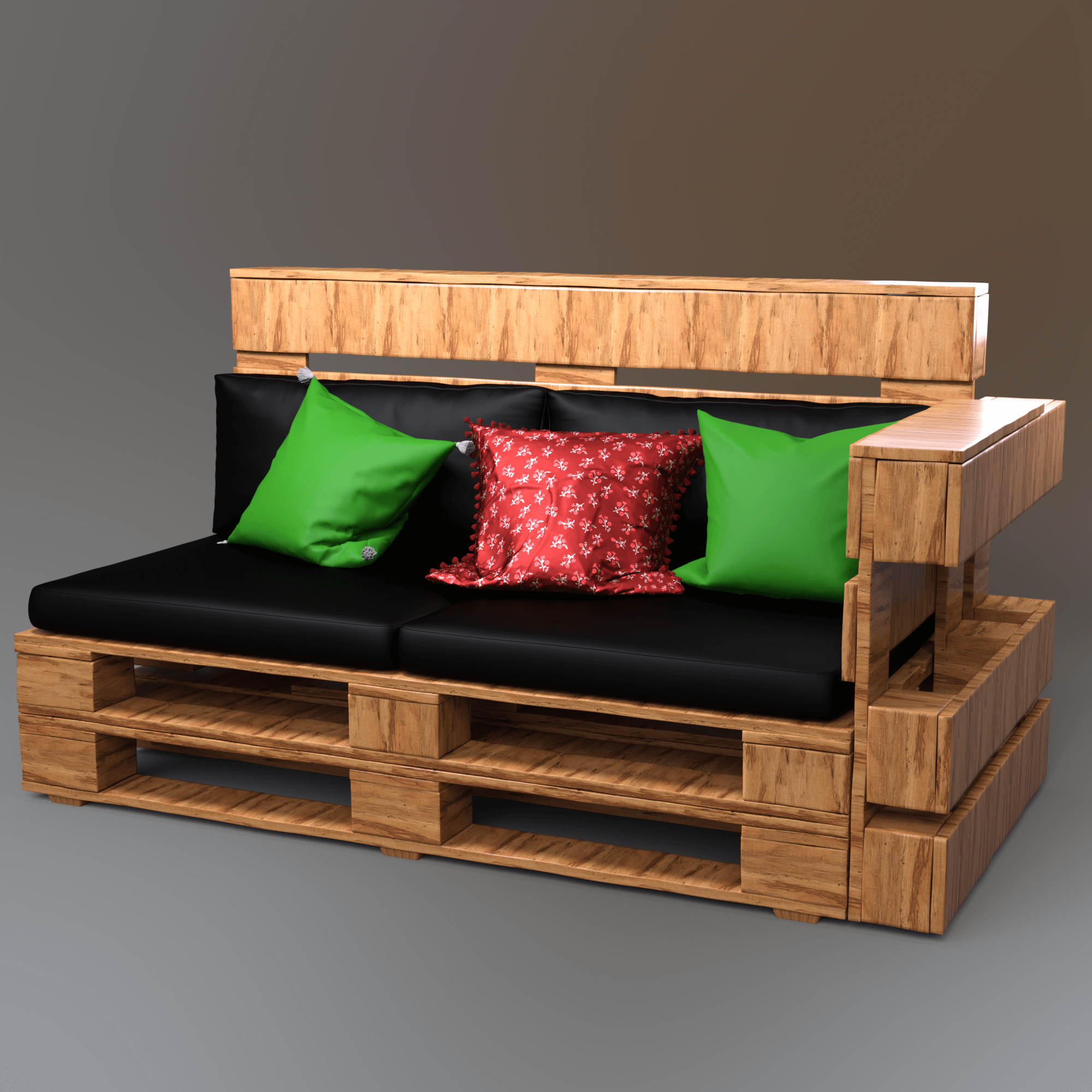 Mini Sofa 3D Render, Digital Art by AQ3D