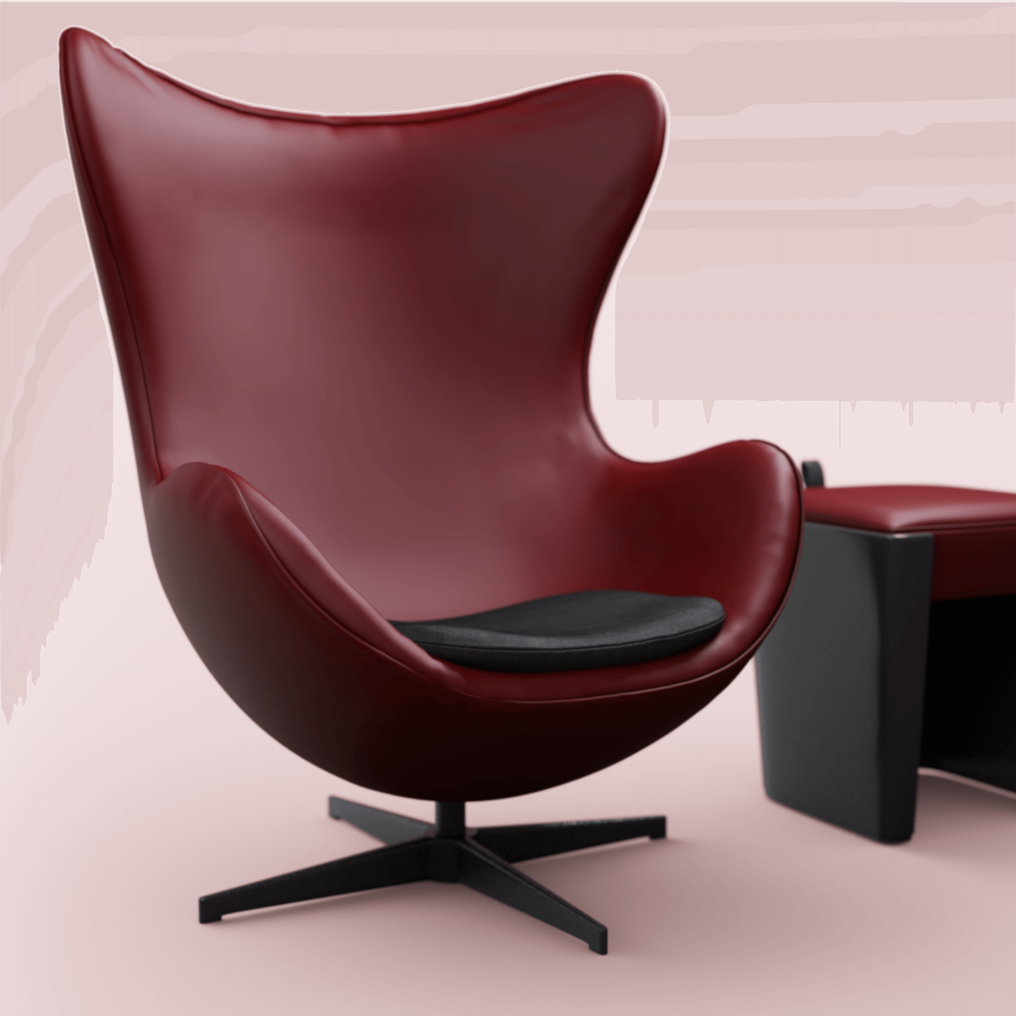 Modern Chair and Stool 3D Render | RenderHub Gallery