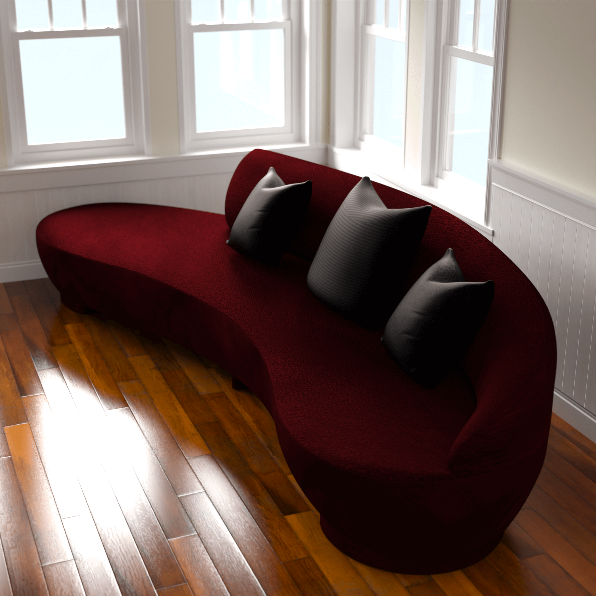 Modern Sofa 3D Render, Digital Art by AQ3D