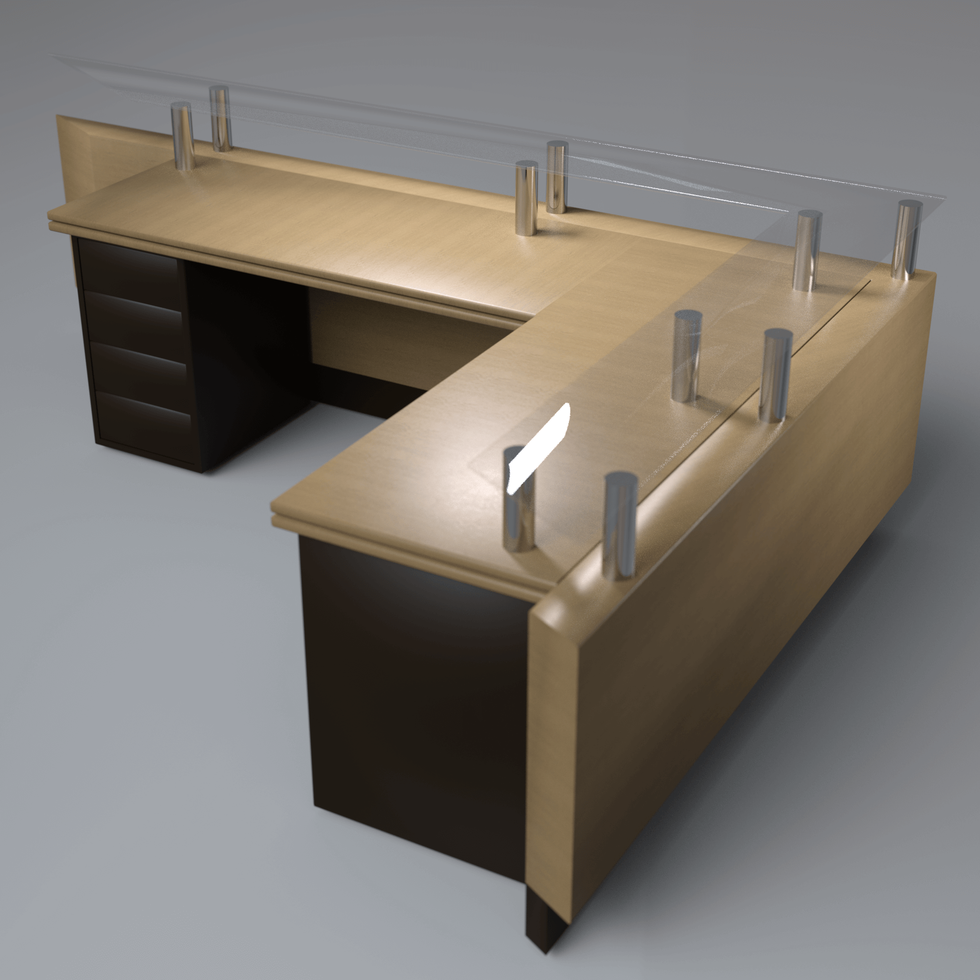 Office Reception Table 3D Render | RenderHub Gallery