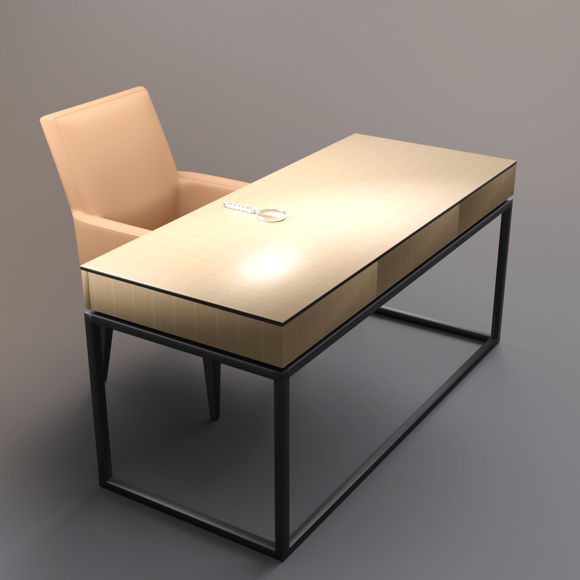 Office Work Table 4 3D Render, Digital Art by AQ3D