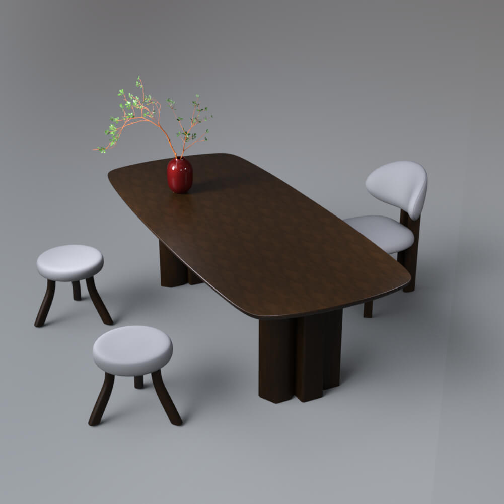 Office Work Table and Chair 16 3D Render, Digital Art by AQ3D