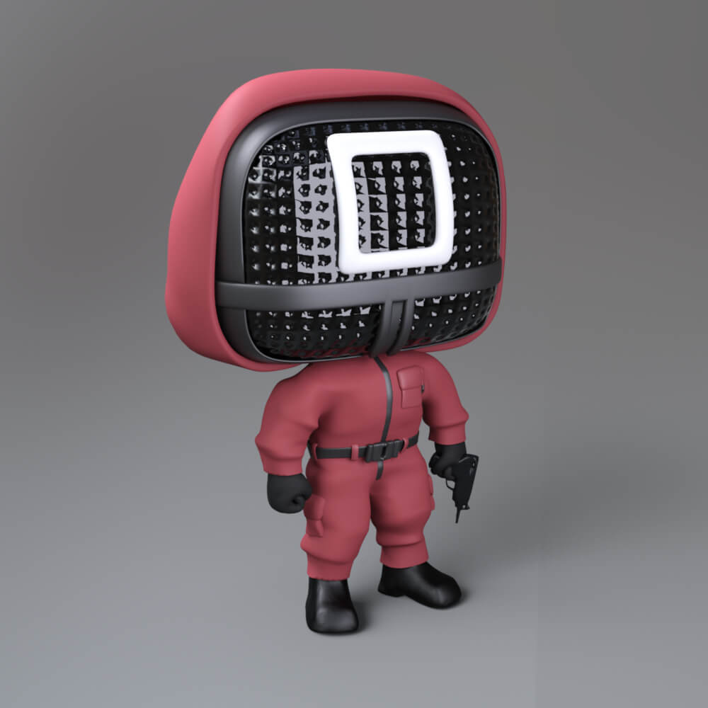 Pink Soldier 3D Render, Digital Art by AQ3D