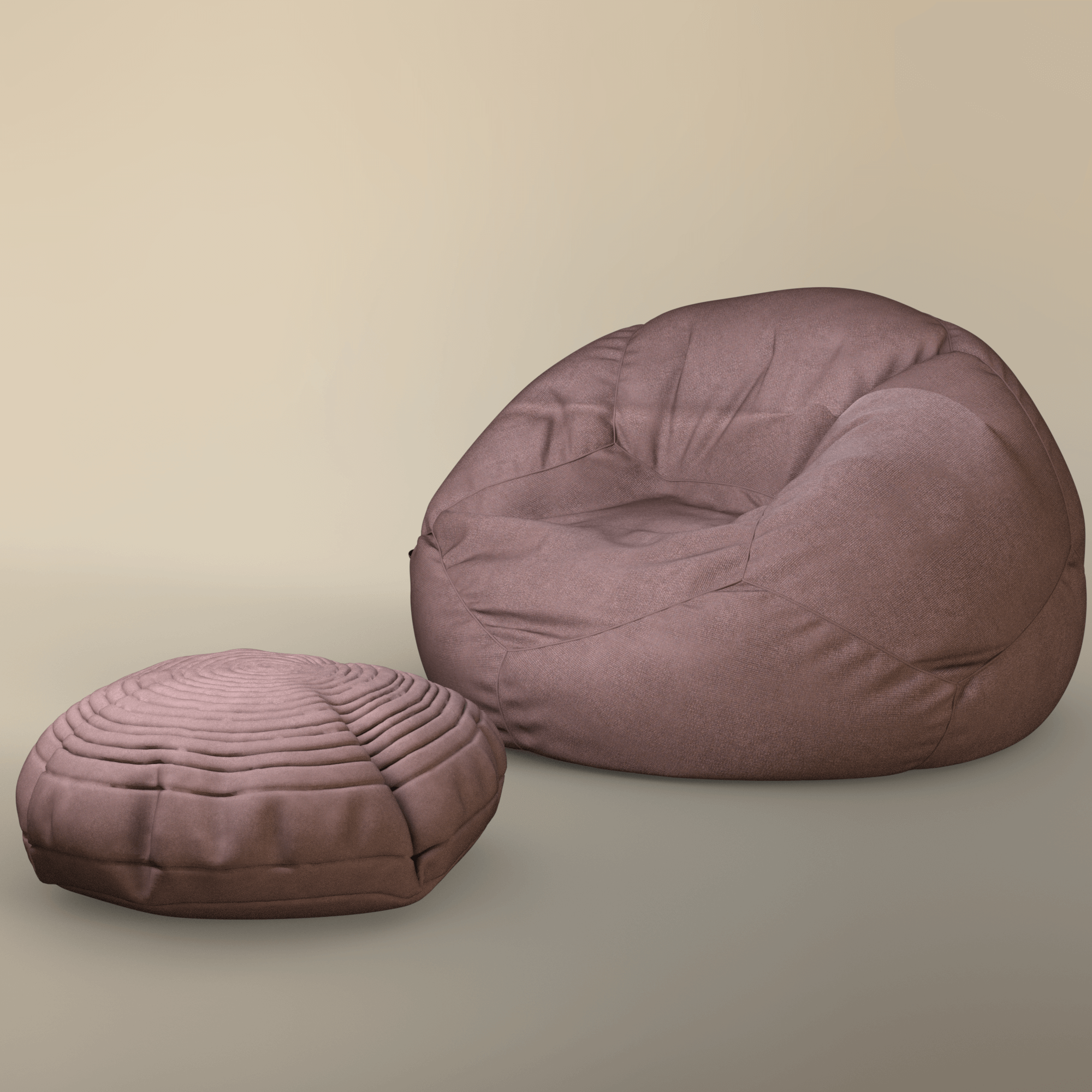 Soft Stool 4 3D Render, Digital Art by AQ3D