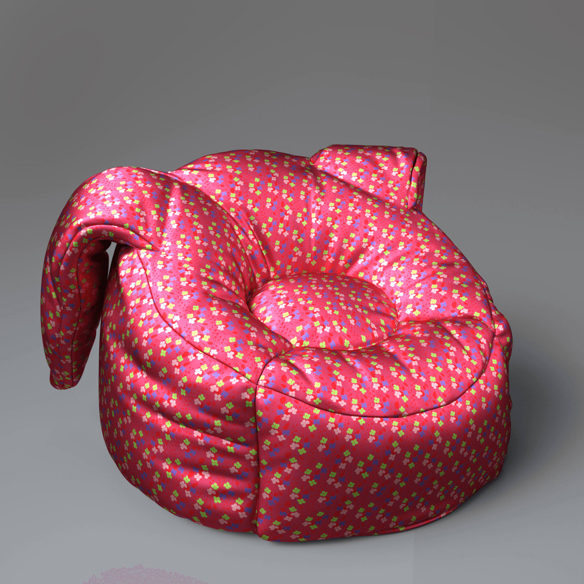 Soft Stool 5 3D Render, Digital Art by AQ3D