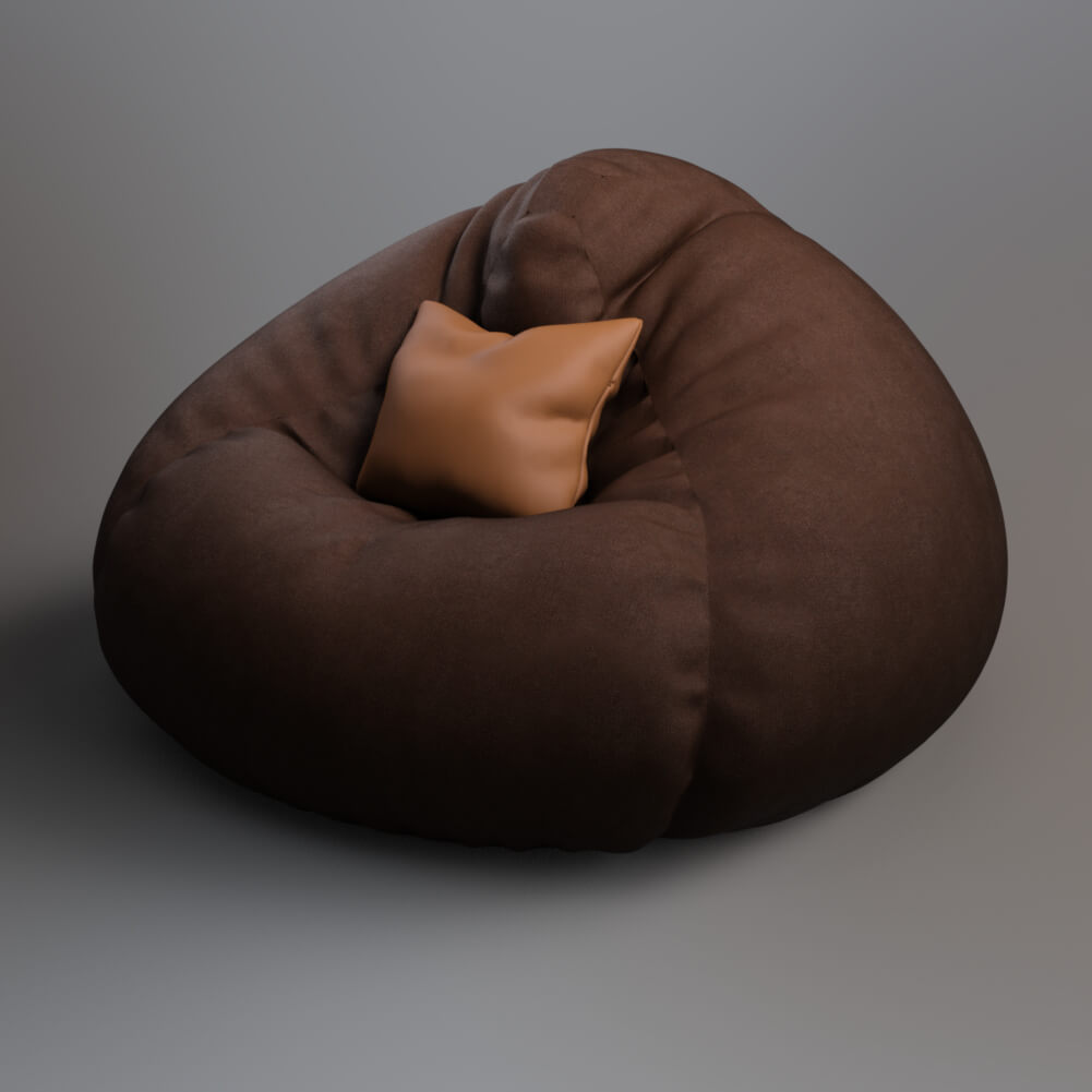 Soft Stool 9 3D Render, Digital Art by AQ3D