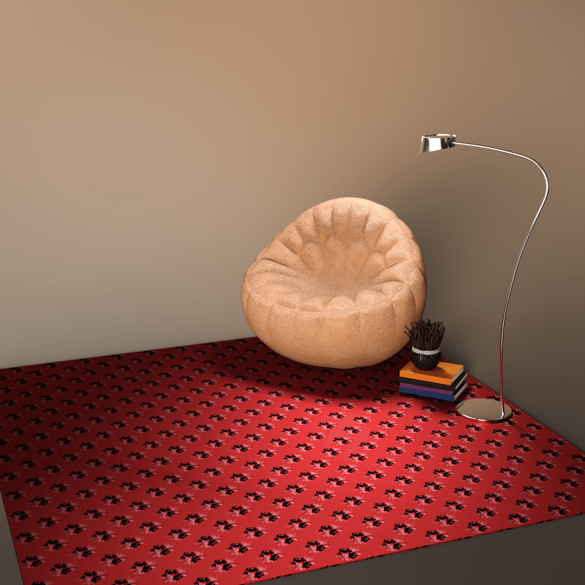 Study Chair 3D Render, Digital Art by AQ3D