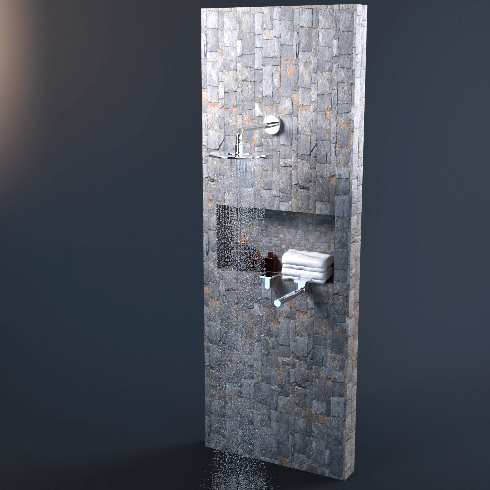 Unique Shower Model 3D Render, Digital Art by AQ3D