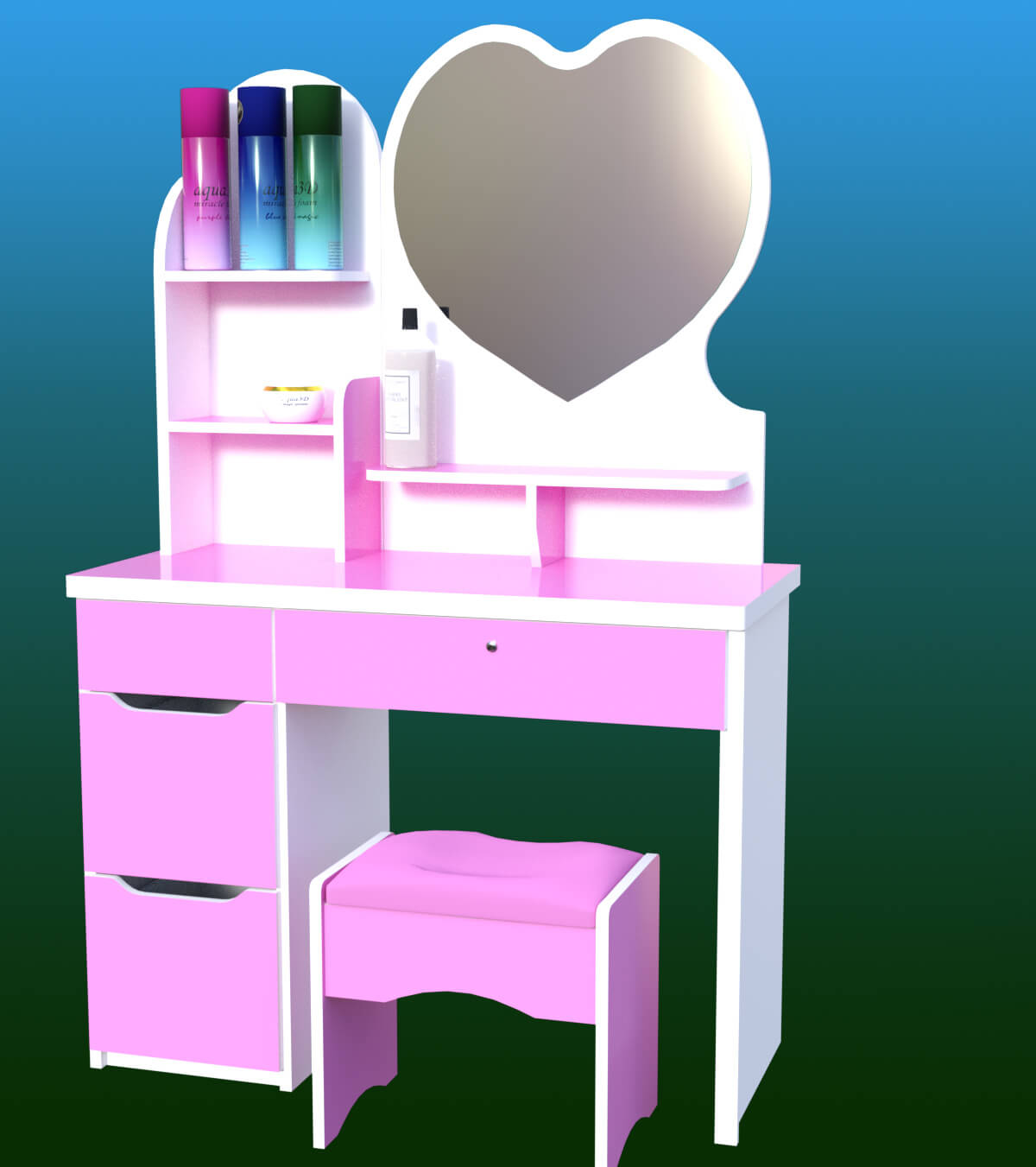 Dressing Table for Lil Ladies - Daz Content by Aqua3D