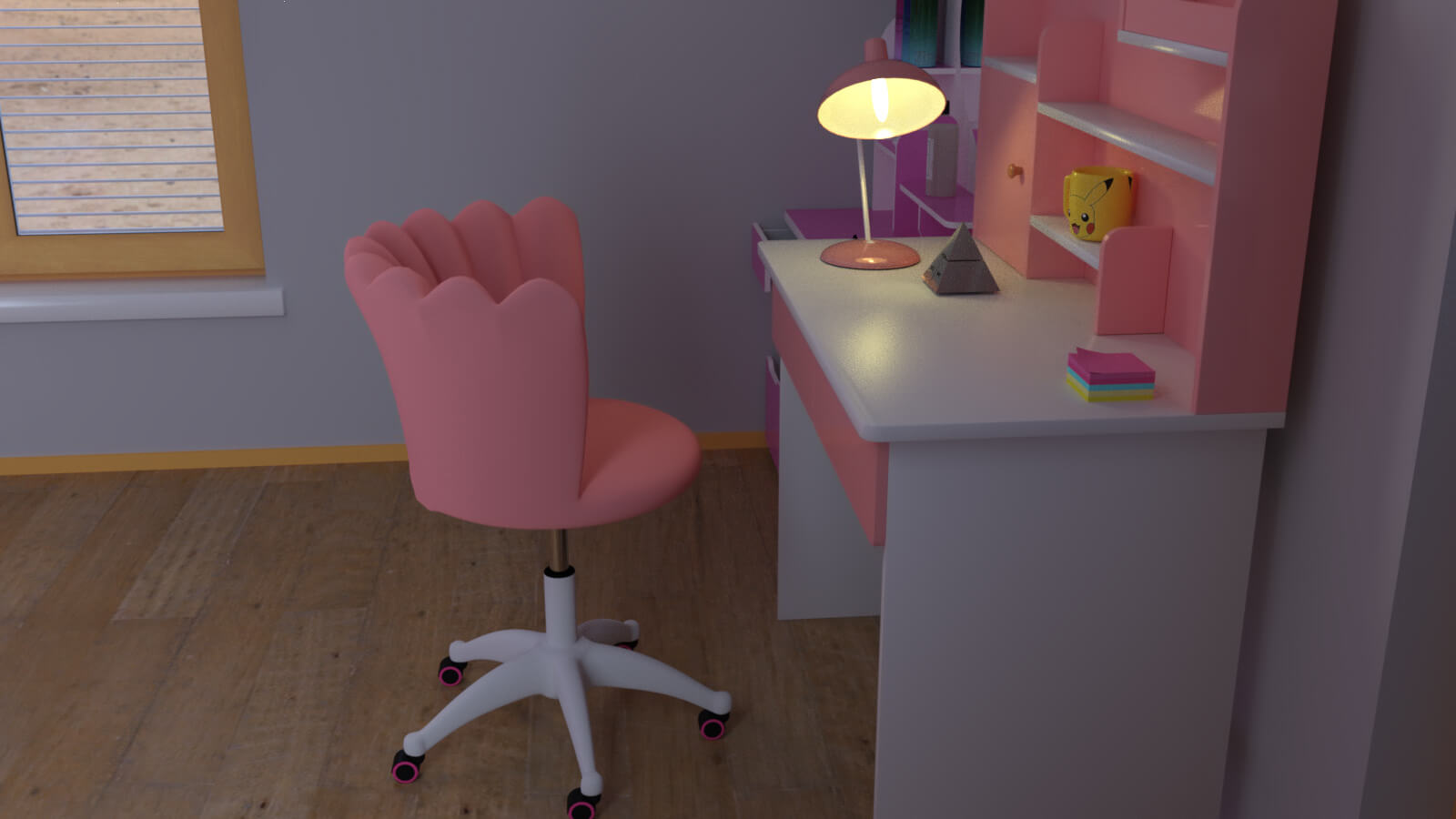 Pink Writing Desk for Lil' Ladies - Daz Content by Aqua3D