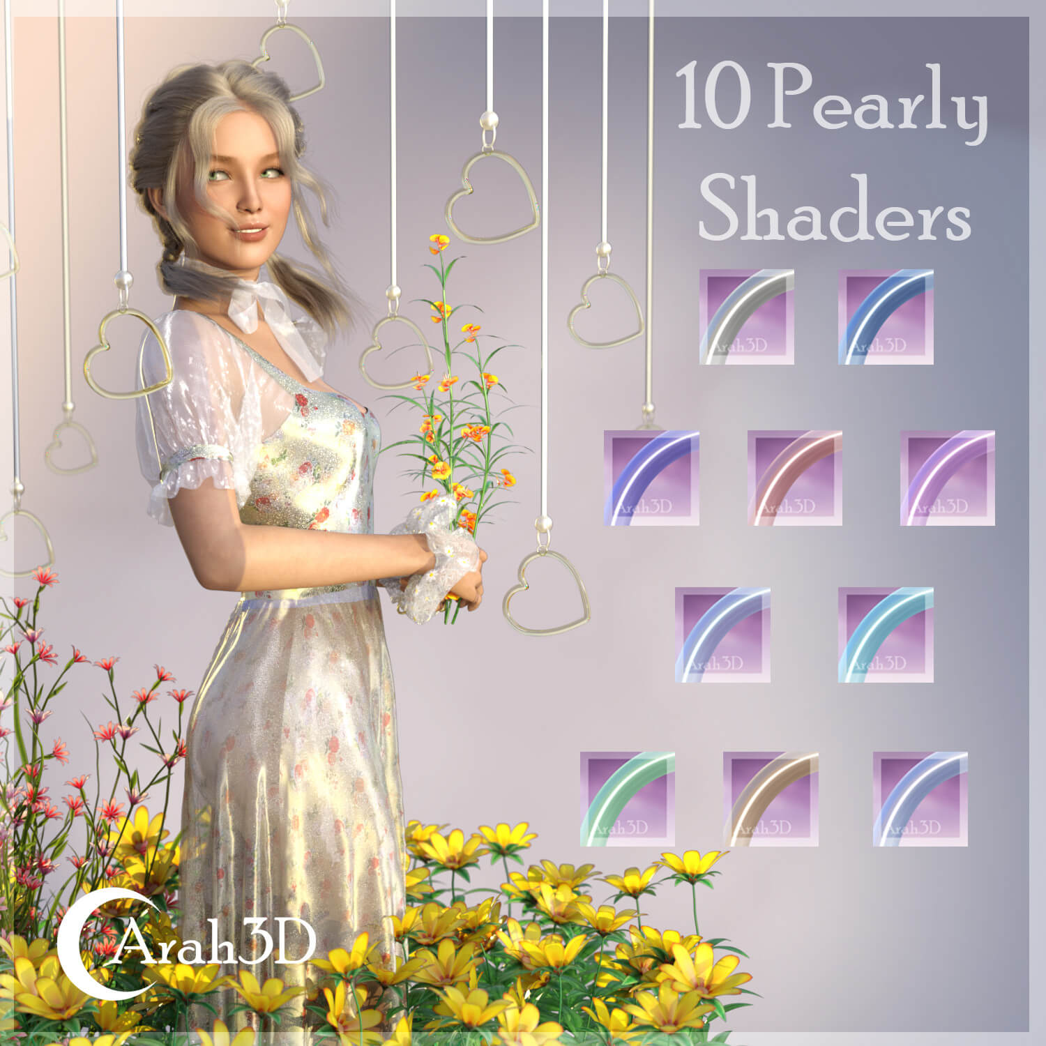 Hanging Hearts - Daz Content by Arah3D