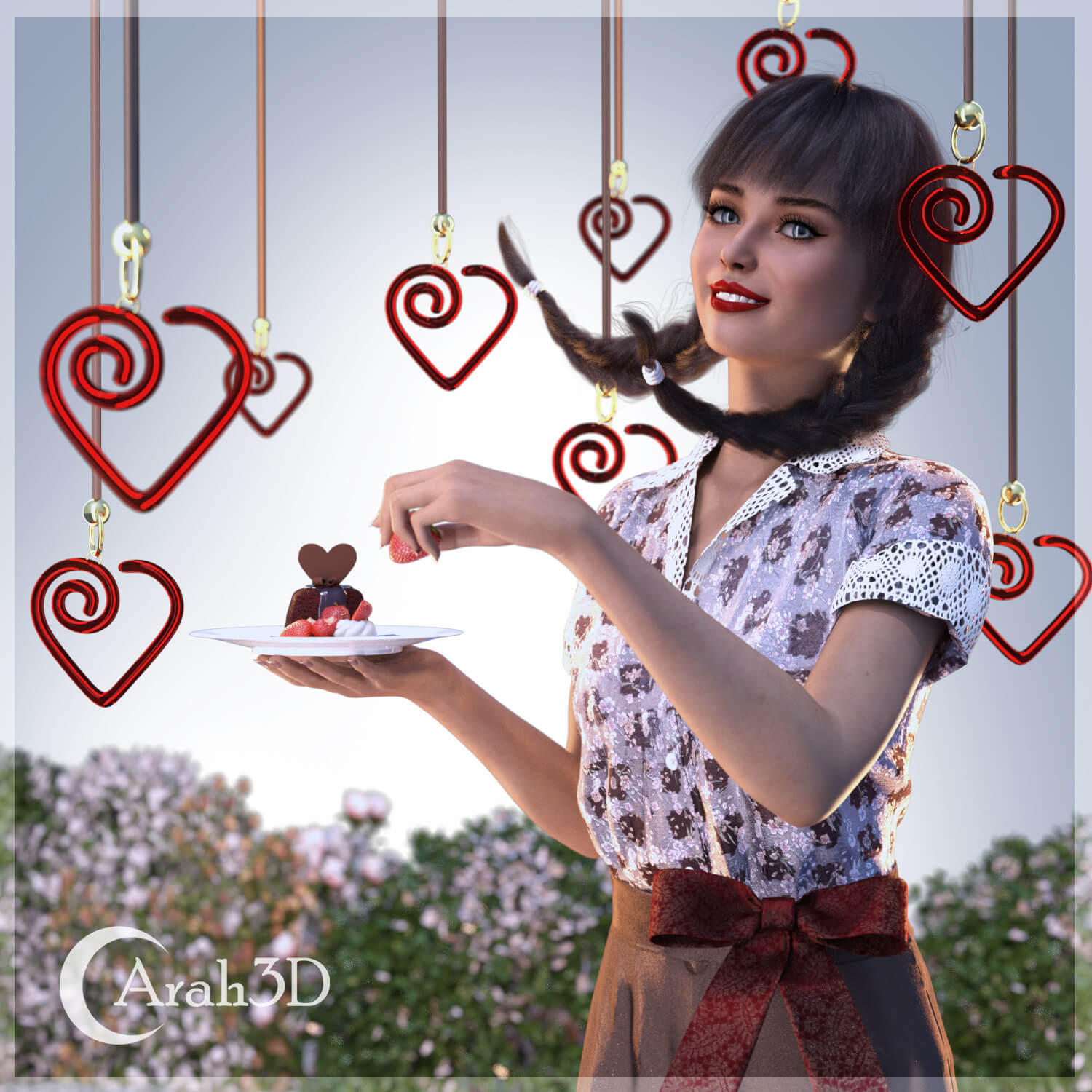Hanging Hearts - Daz Content by Arah3D