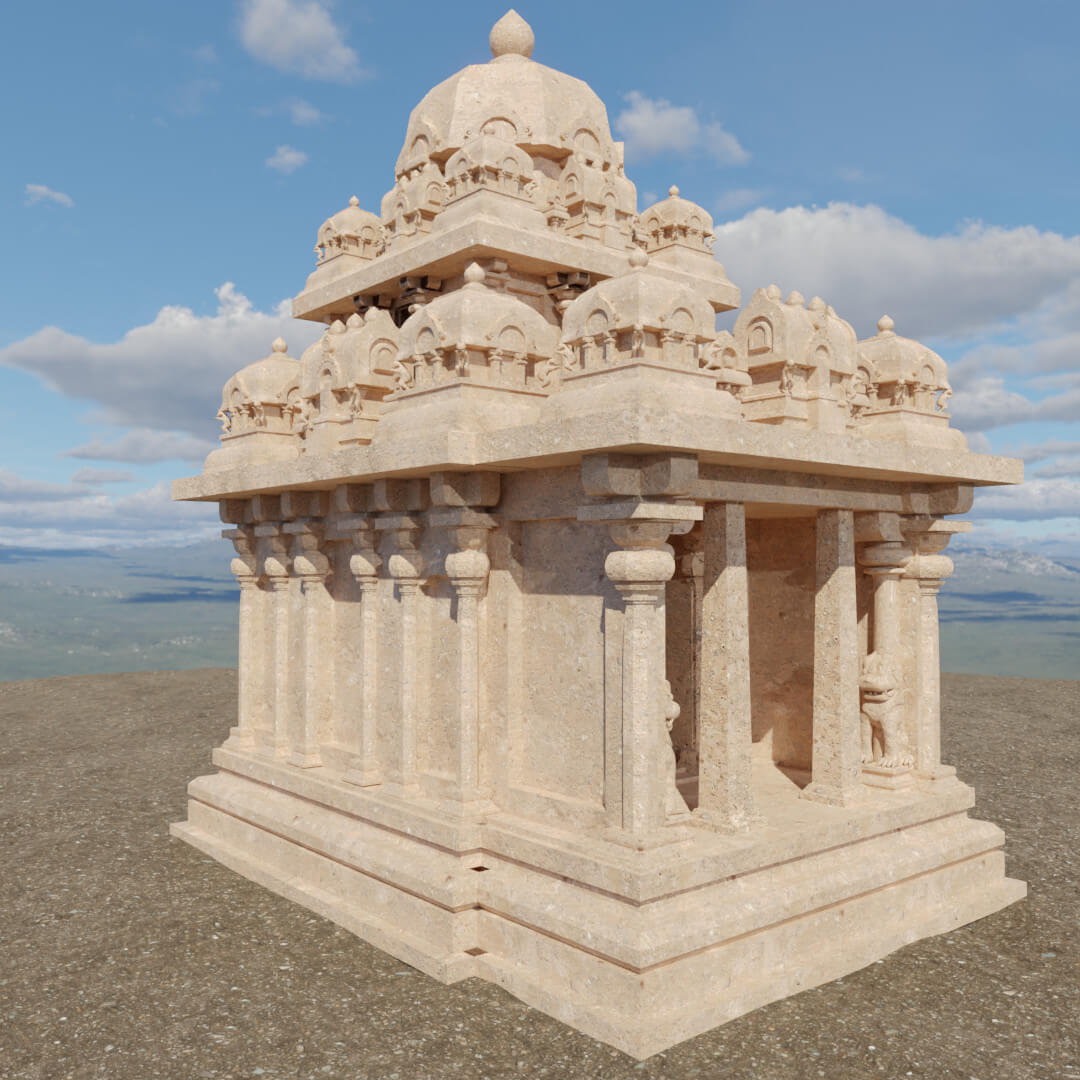 Ancient Temple-Type-3 3D Model by arangan