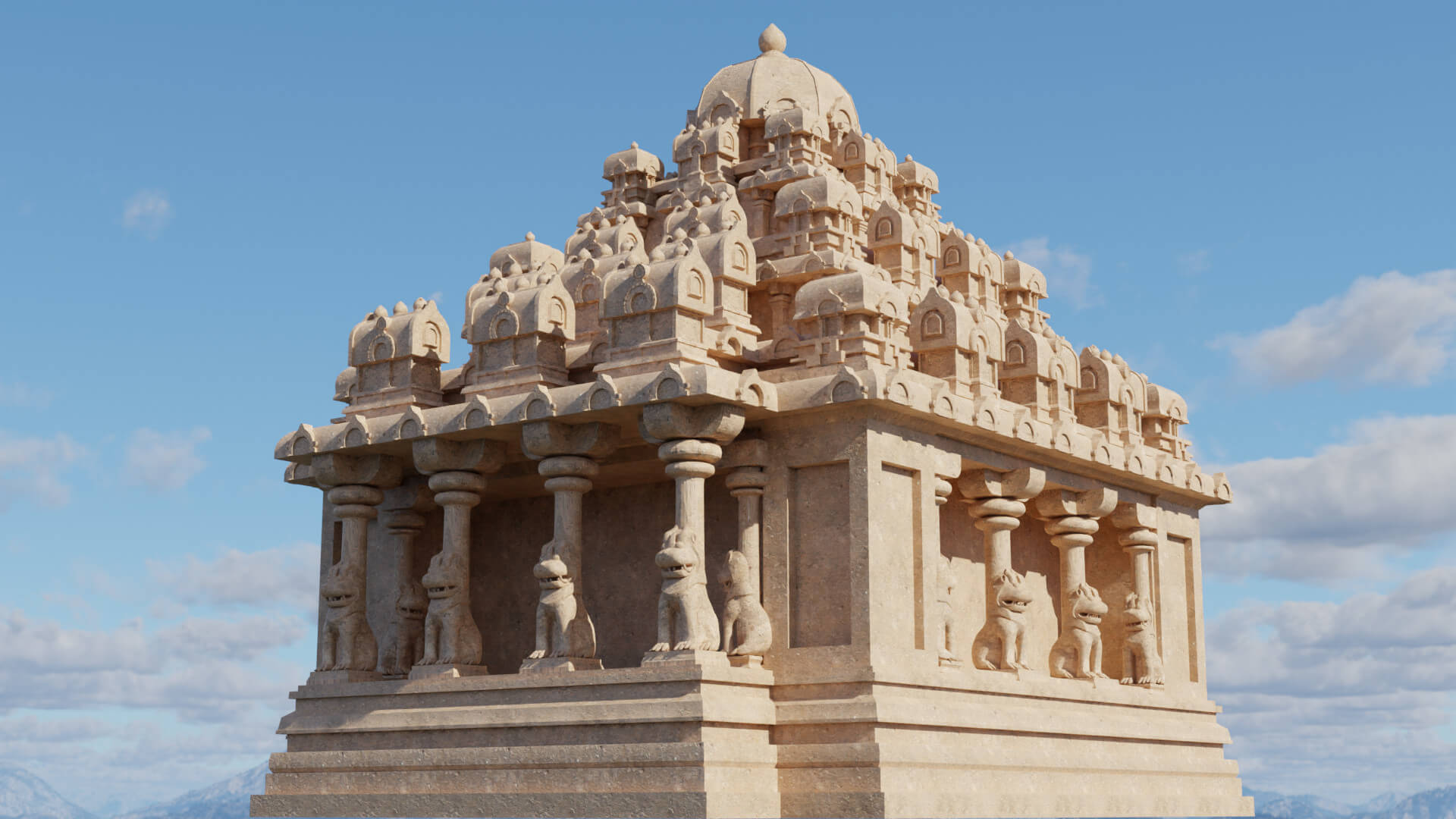 Ancient Temple-Type-4 3D Model by arangan