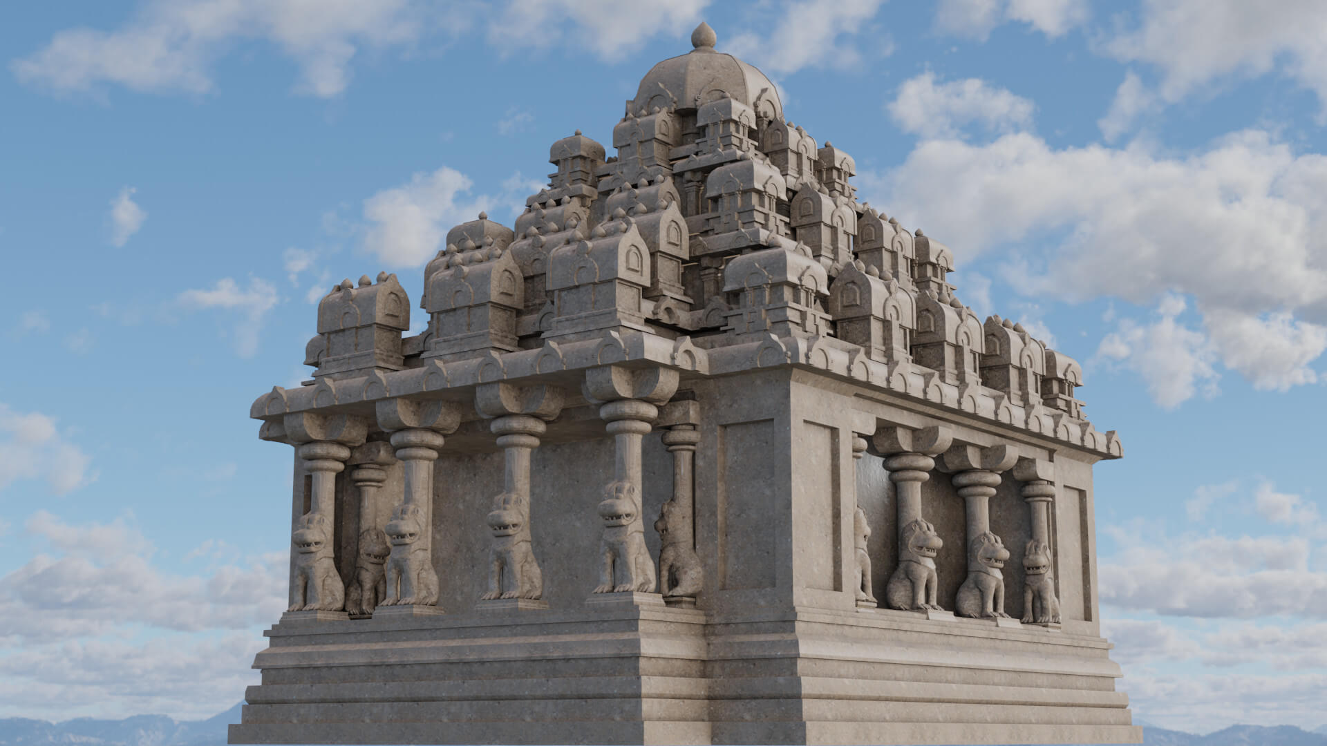 Ancient Temple-Type-4 3D Model by arangan