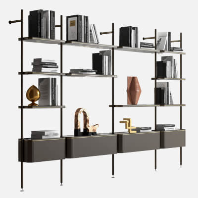 Radice Bookcase by Natuzzi Italia - 3D Model by Archidizer