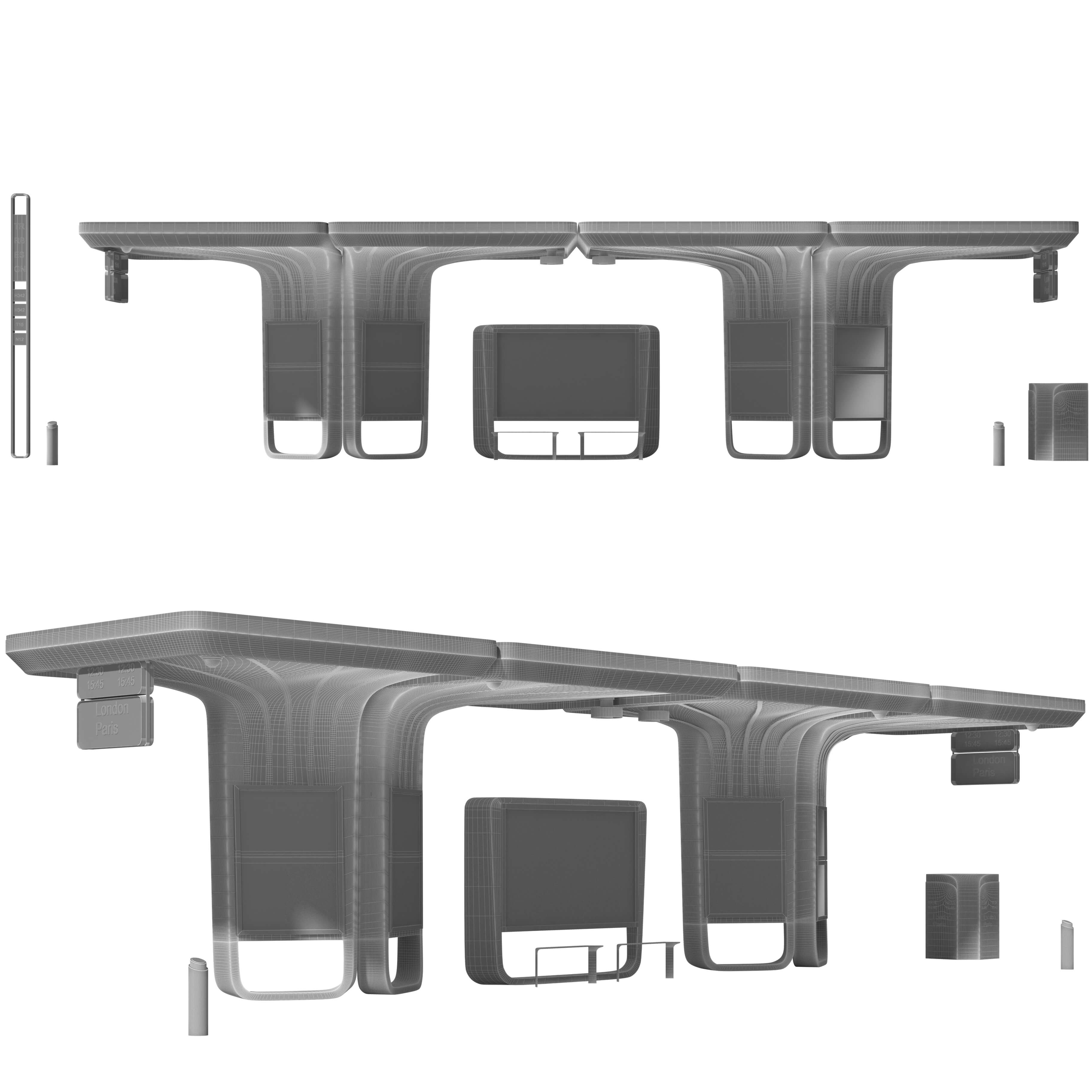 Sustainable Urban Solar Bus Station - 3D Model by Archidizer