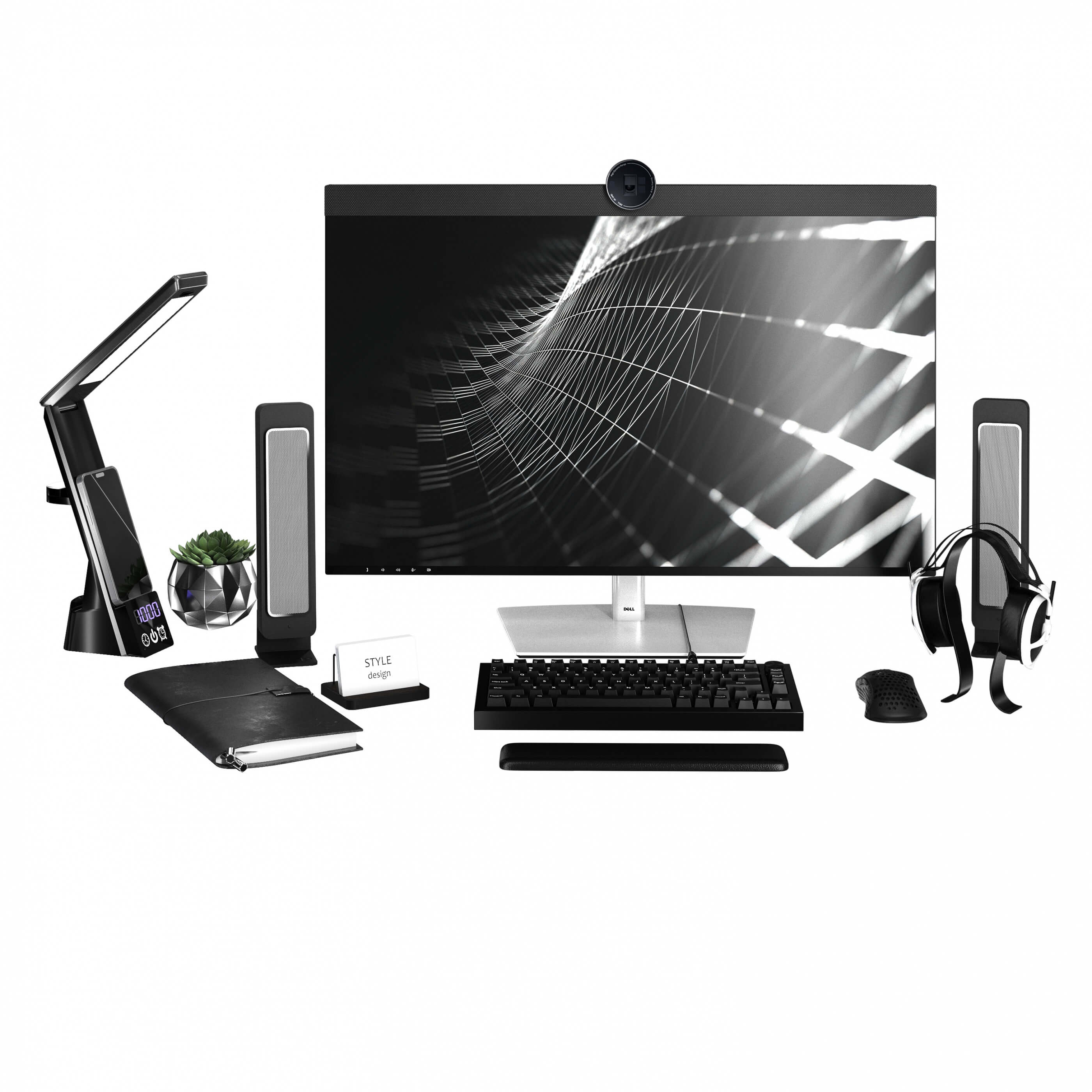 Workplace Set 001 - 3D Model by Archidizer