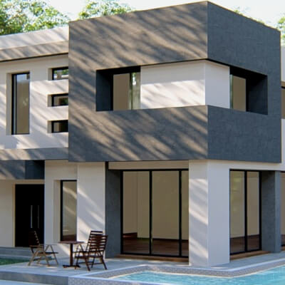 Contemporary Luxury Residence With Pool - 3D Model by Architect Craft