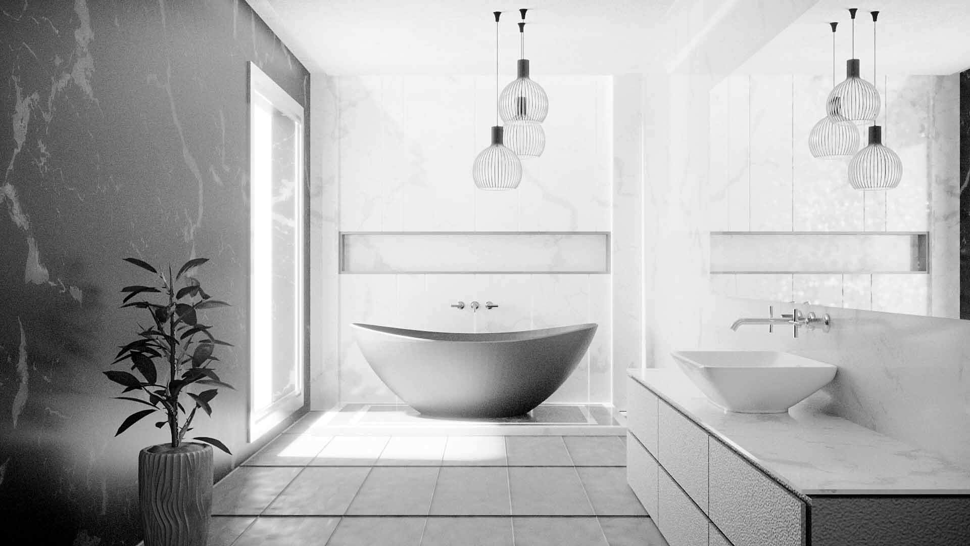 Elegant Modern Bathroom Interior - 3D Model by Architect Craft