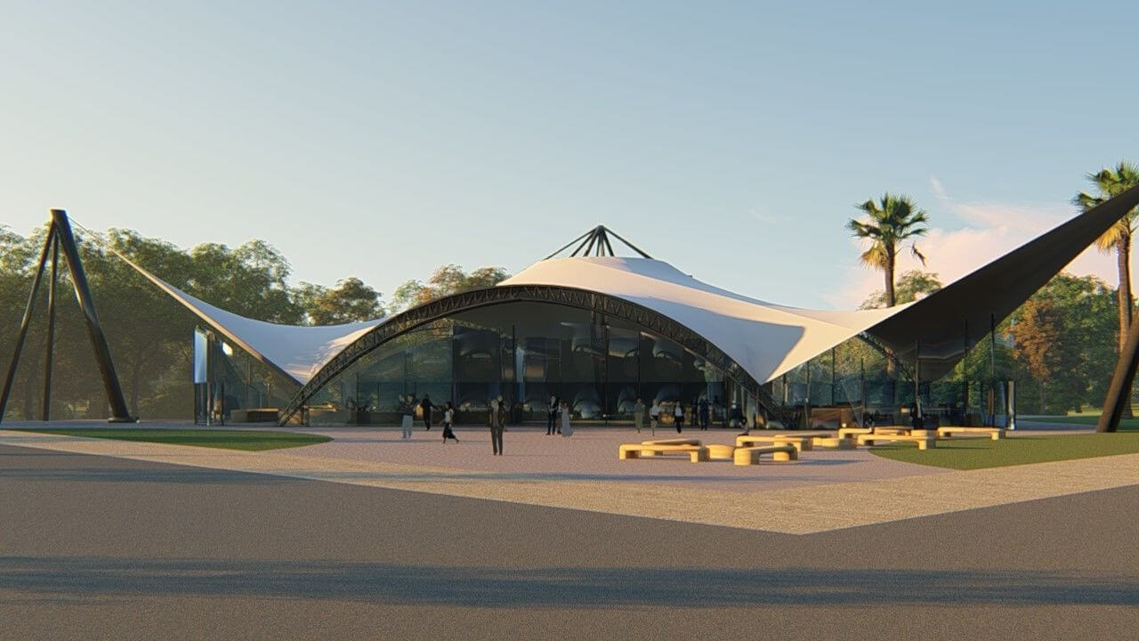 Futuristic Event Pavilion - 3D Model by Architect Craft