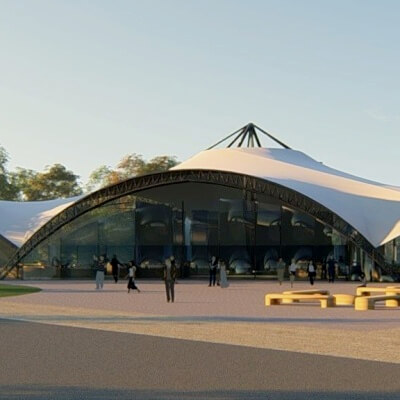 Futuristic Event Pavilion - 3D Model by Architect Craft