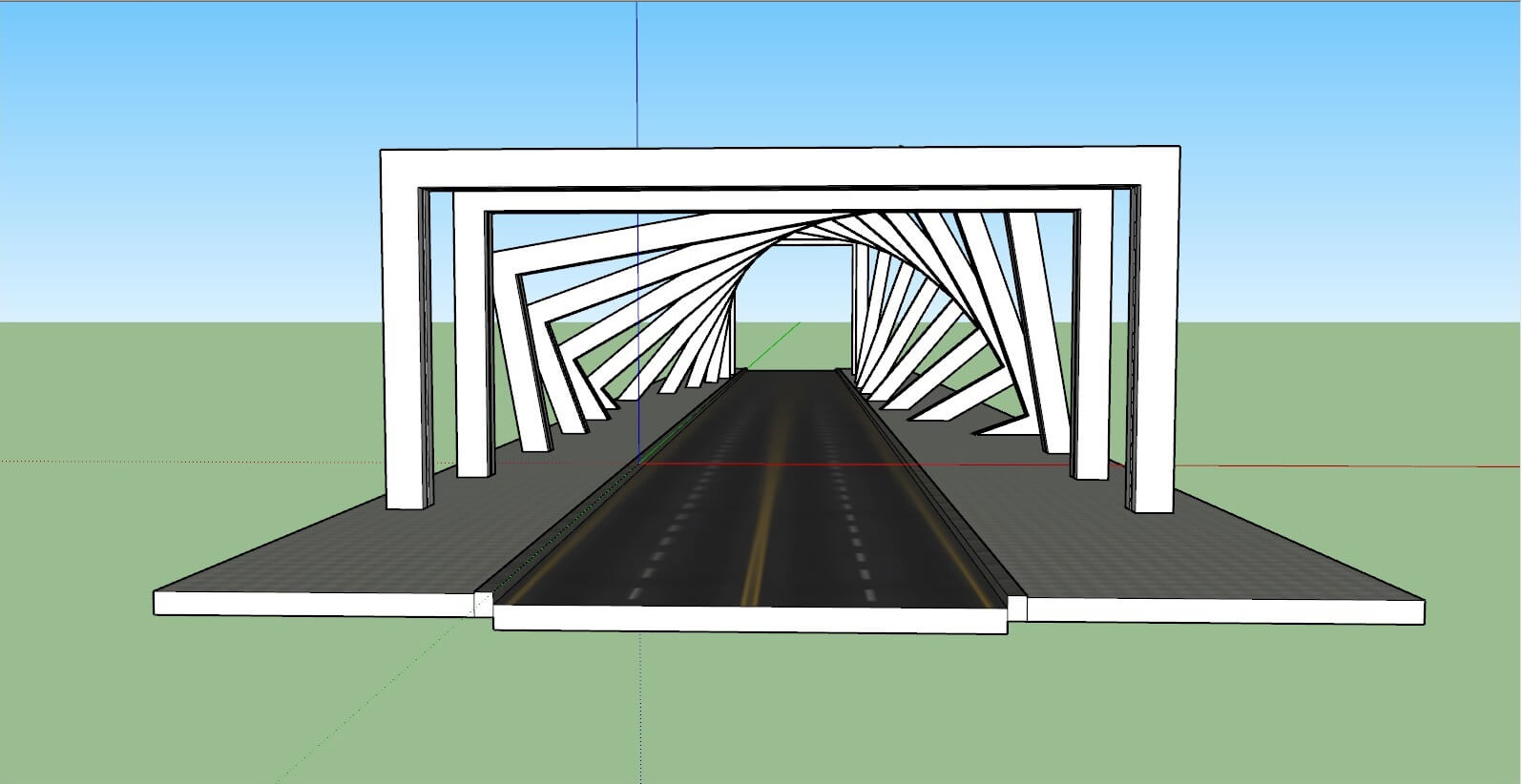 Futuristic Infinite Neon Road - 3D Model by Architect Craft