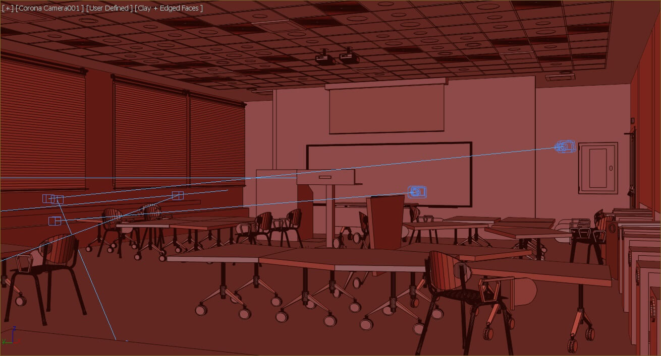 Modern Classroom Furniture Set - 3D Model by Architect Craft