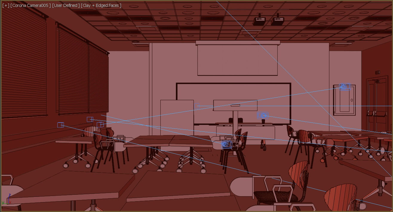Modern Classroom Furniture Set - 3D Model by Architect Craft