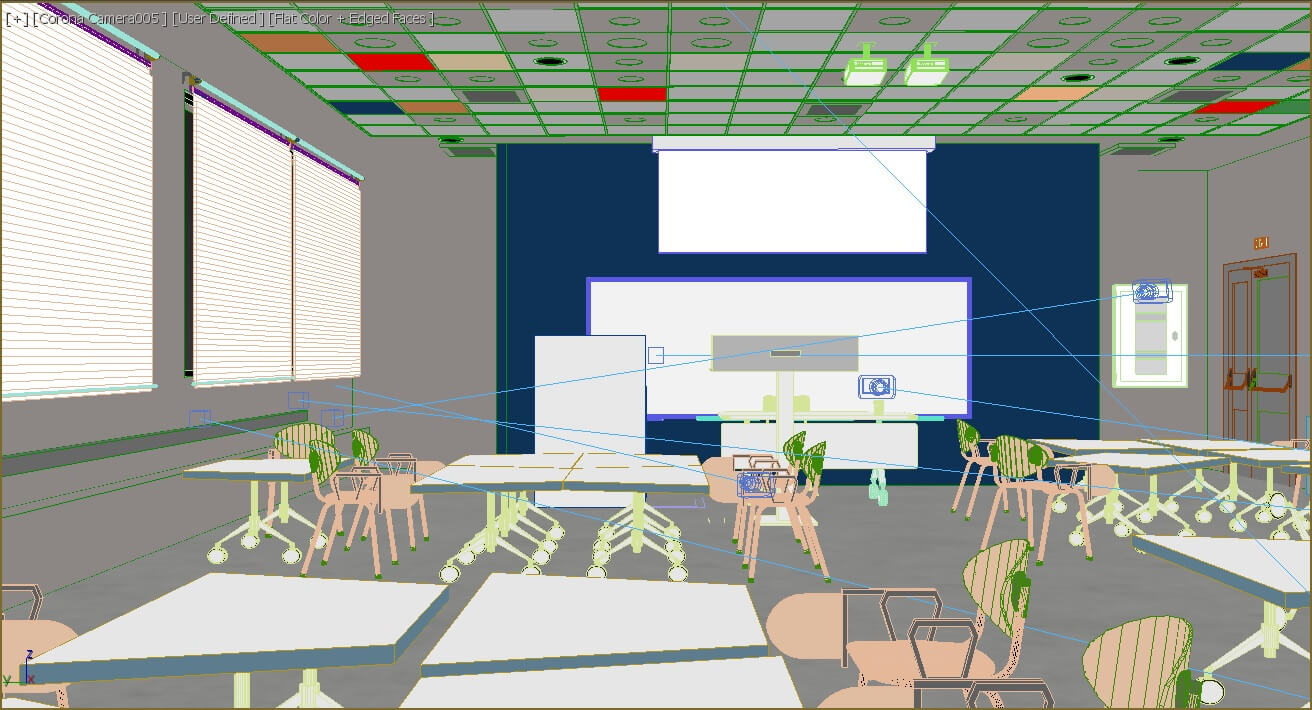 Modern Classroom Furniture Set - 3D Model by Architect Craft