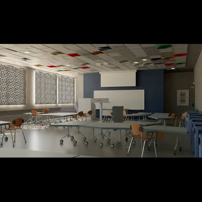 Modern Classroom Furniture Set - 3D Model by Architect Craft