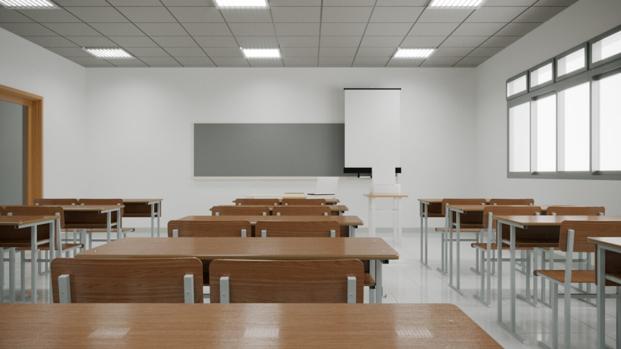 Modern Classroom Interior - 3D Model by Architect Craft