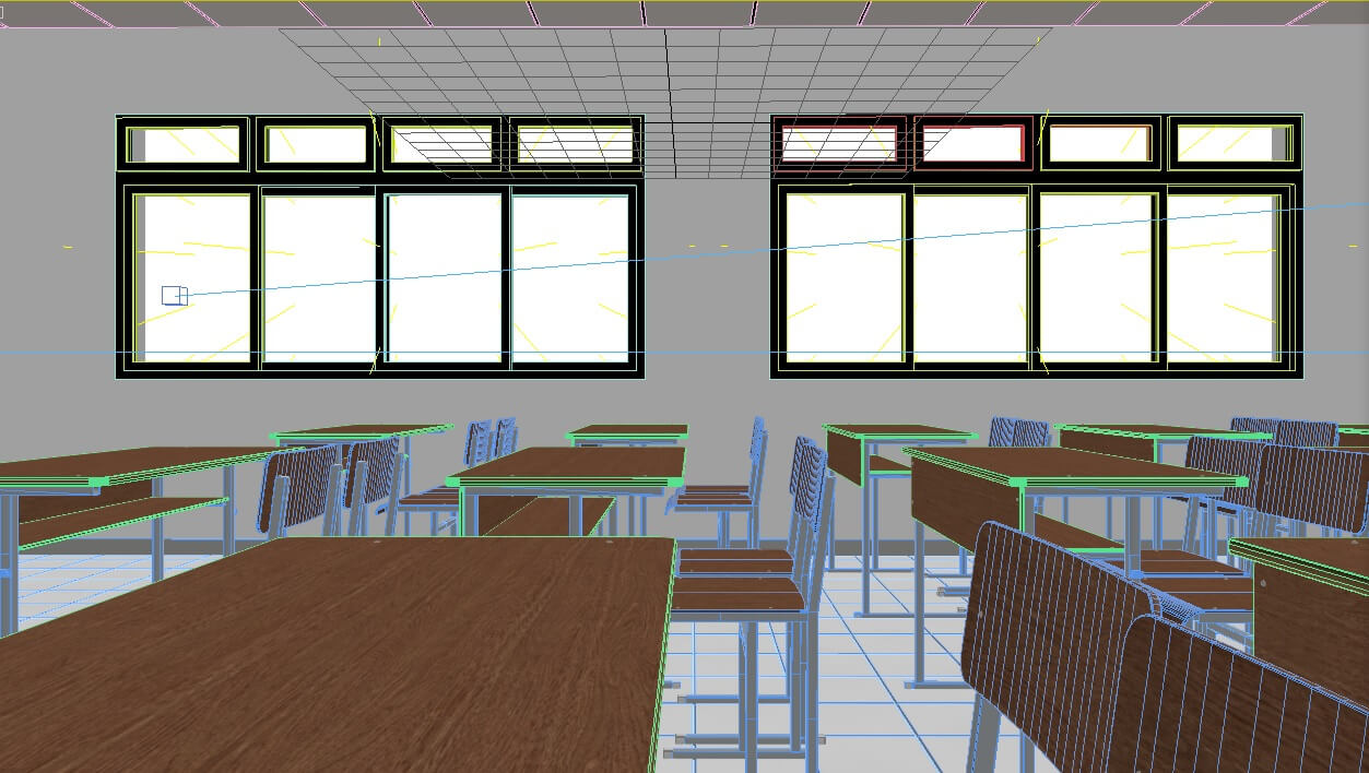 Modern Classroom Interior - 3D Model by Architect Craft