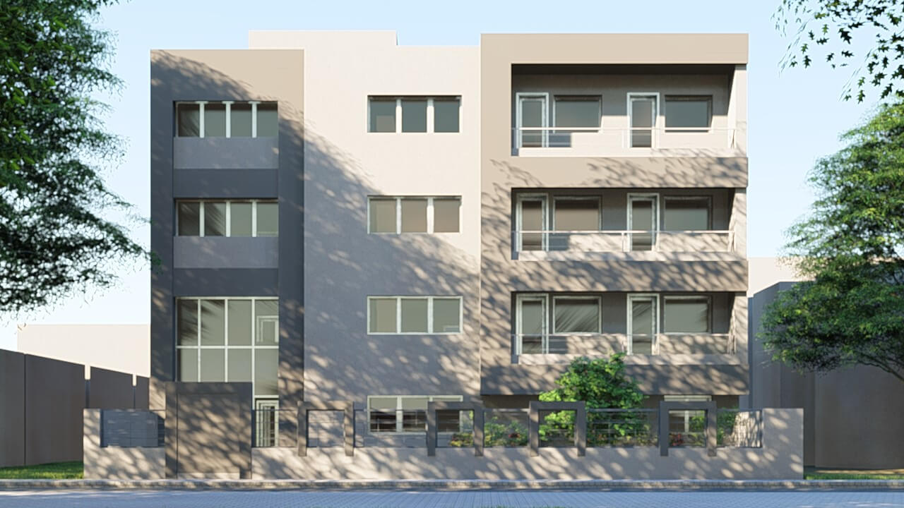 Modern Residential Building - 3D Model by Architect Craft