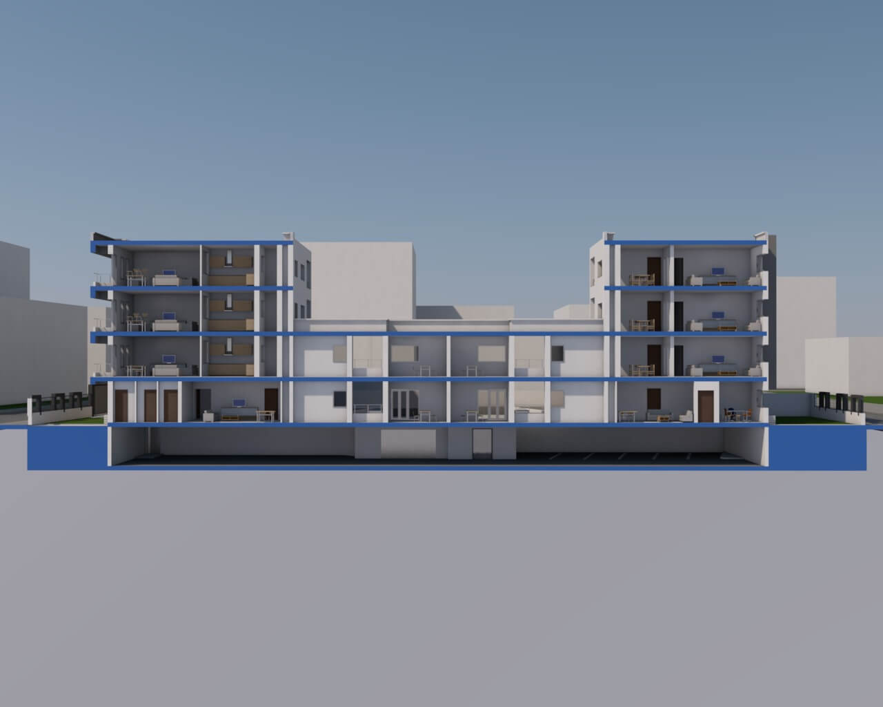 Modern Residential Building - 3D Model by Architect Craft