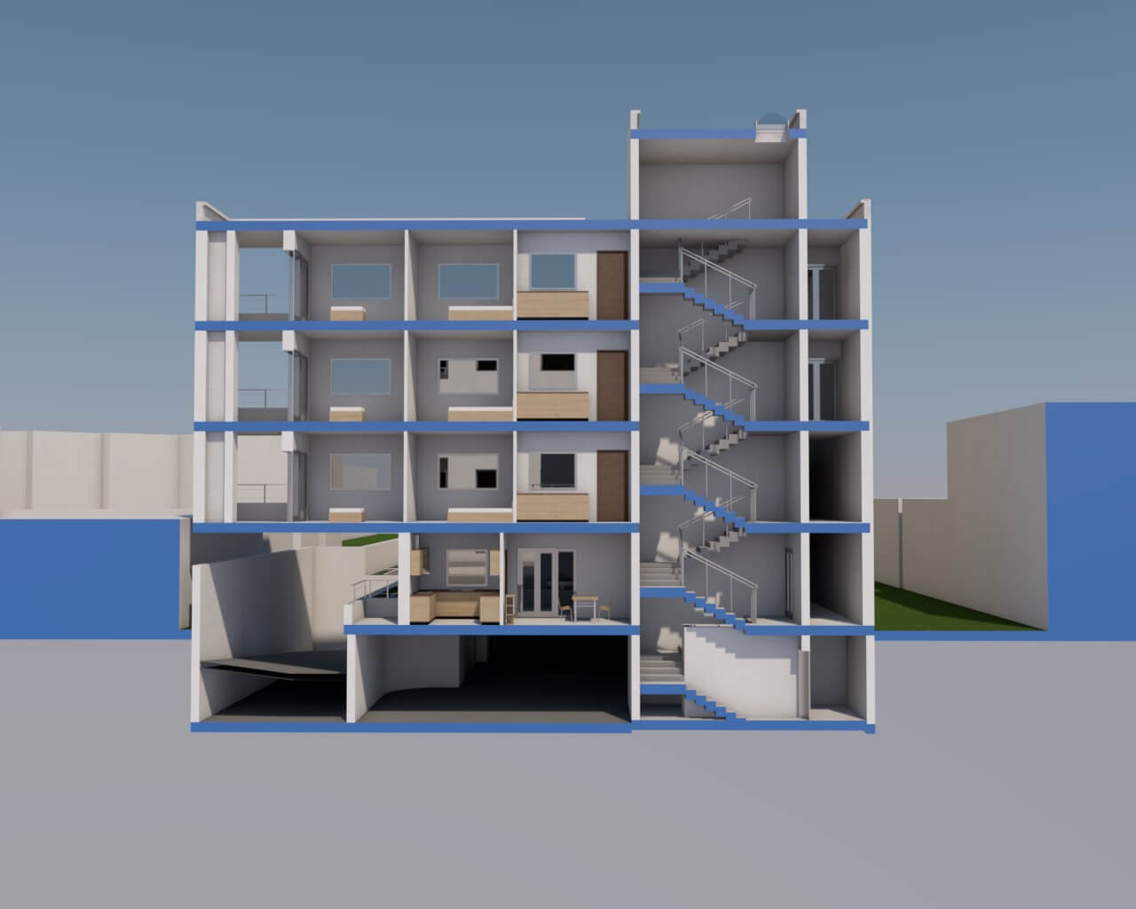 Modern Residential Building - 3D Model by Architect Craft