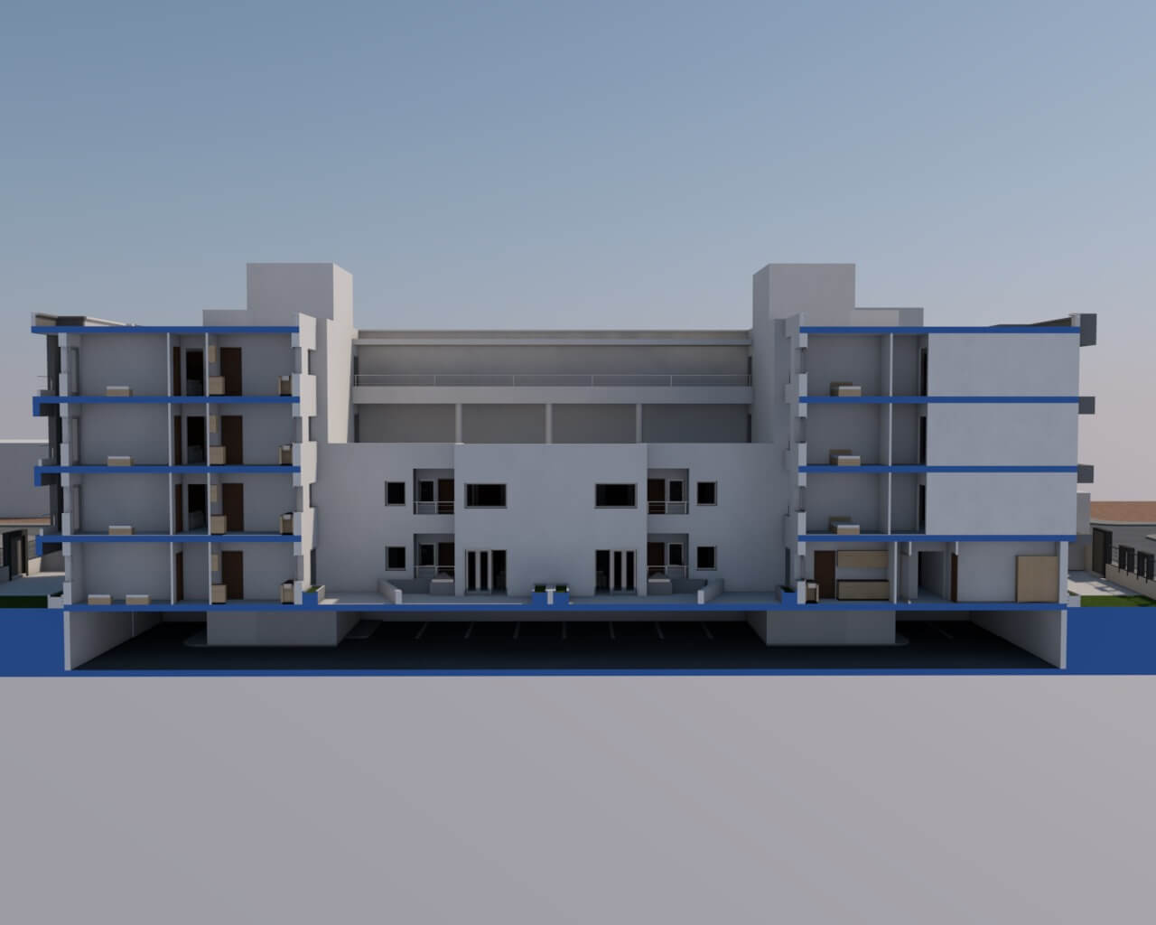 Modern Residential Building - 3D Model by Architect Craft