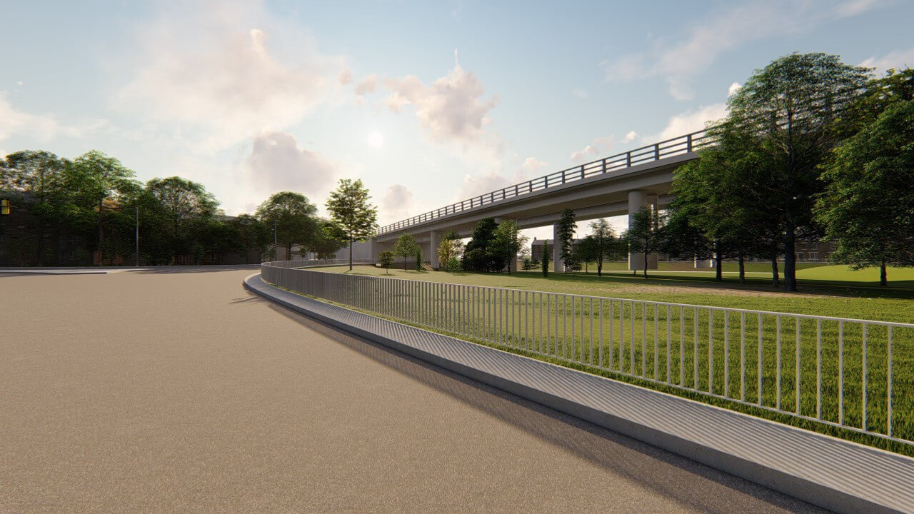 Urban Infrastructure: Modern Overpass Bridge - 3D Model by Architect Craft
