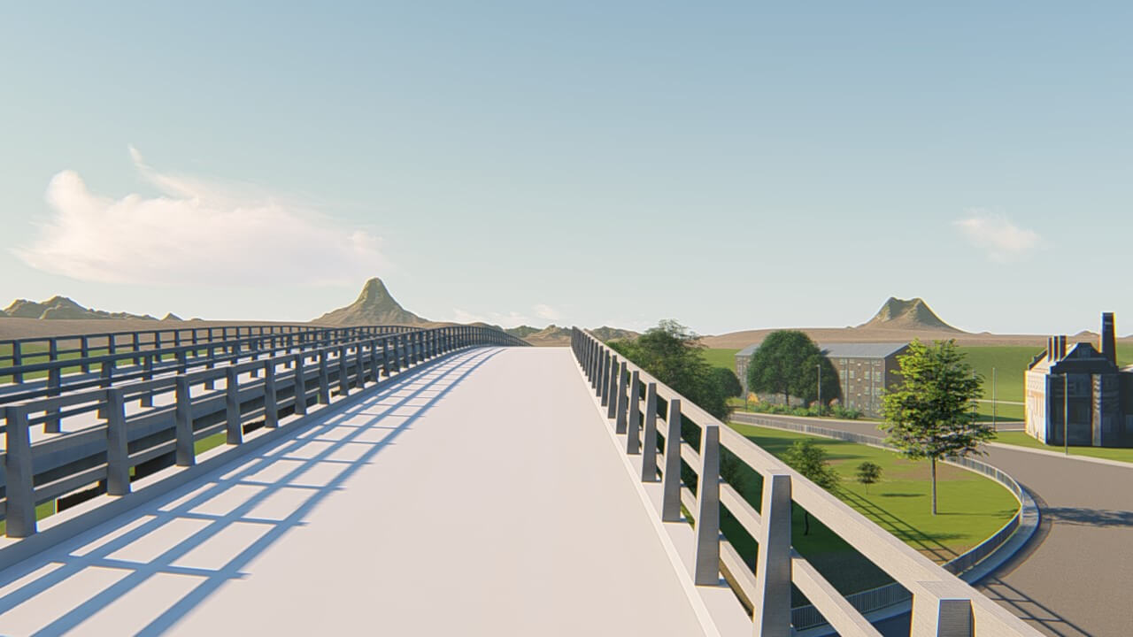 Urban Infrastructure: Modern Overpass Bridge - 3D Model by Architect Craft