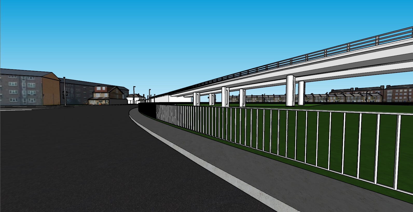 Urban Infrastructure: Modern Overpass Bridge - 3D Model by Architect Craft