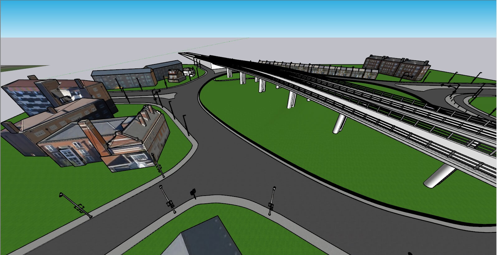 Urban Infrastructure: Modern Overpass Bridge - 3D Model by Architect Craft