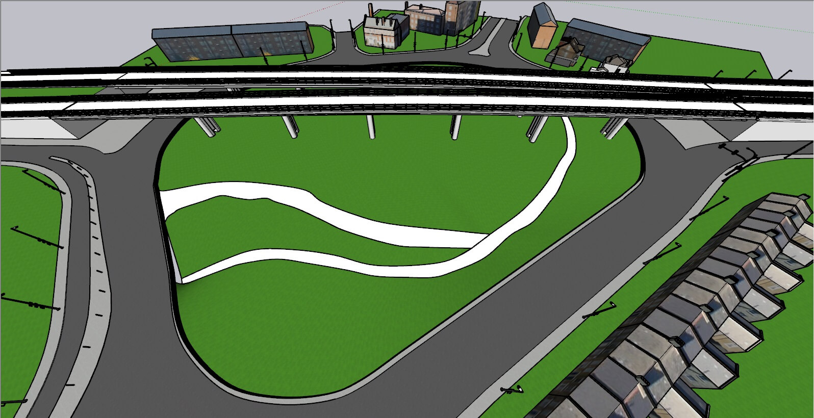 Urban Infrastructure: Modern Overpass Bridge - 3D Model by Architect Craft