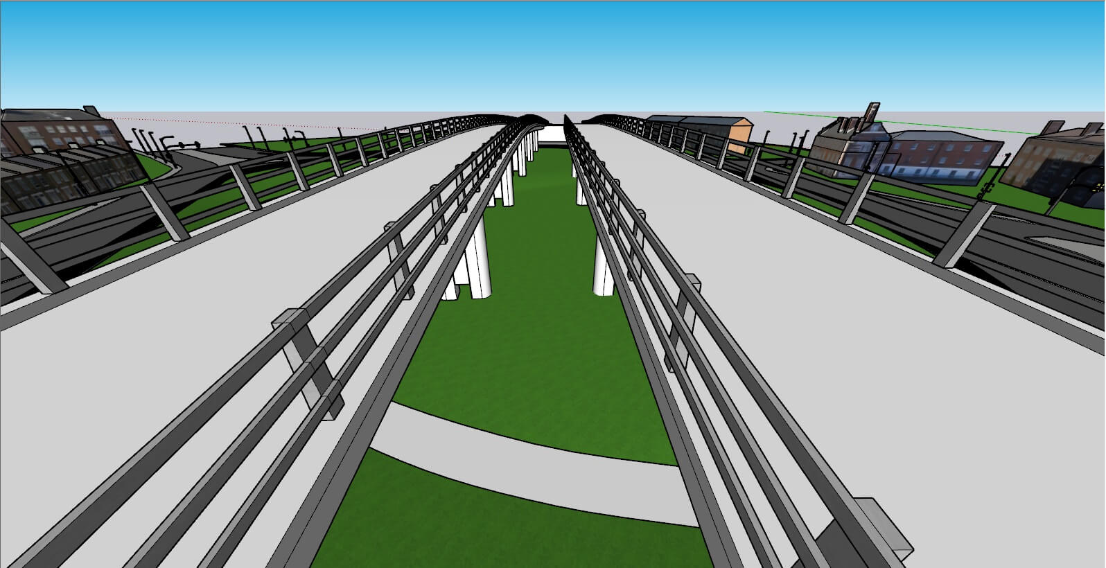 Urban Infrastructure: Modern Overpass Bridge - 3D Model by Architect Craft
