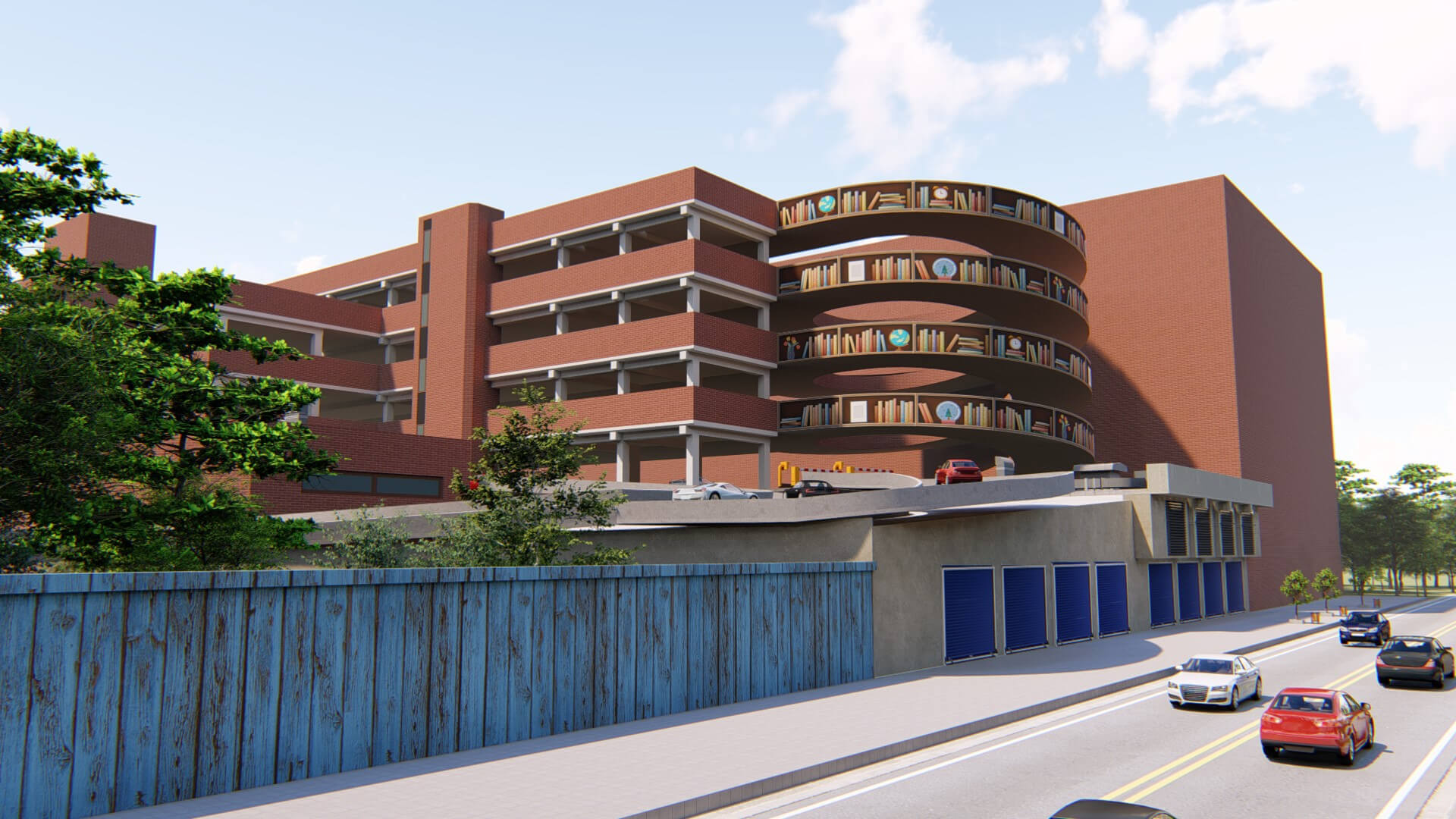 Spiral Library Parking - 3D Model by Architect Craft